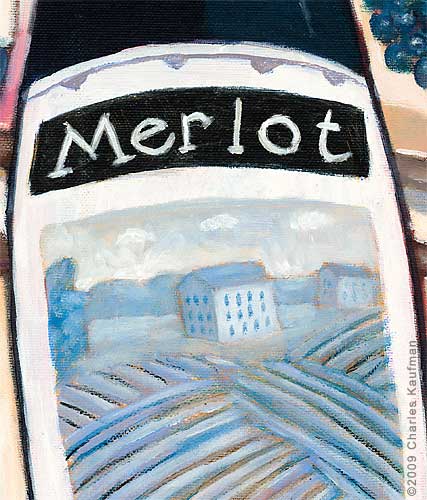 Colorful Art and Paintings by Charles Kaufman - Merlot and Chianti Classico