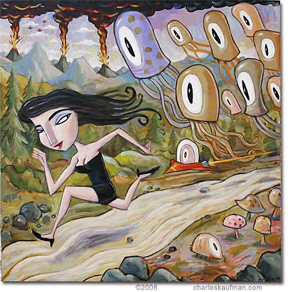 Gemälde von Charles Kaufman - Attack of the Octopus Zombies from Outer ...
