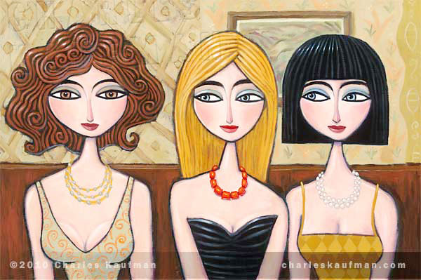 Art and Paintings by Charles Kaufman-"Eyes Right"