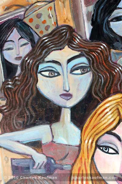 Charles Kaufman Malerei: Frauen Bilder "Saturday Night"