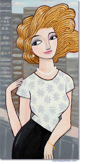 Figurative Art and Paintings by Charles Kaufman - "Enjoying the View"